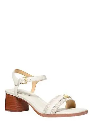 Michael Kors Mandy Signature Logo Sandal - Natural