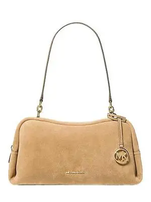 Michael Kors Cecily Medium Suede Shoulder Bag - Brown