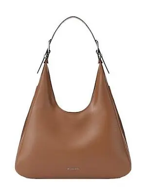 Michael Kors Nolita Large Pebbled Leather Hobo Shoulder Bag - Brown