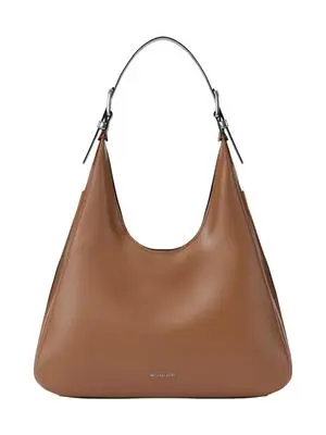 Michael Kors Large Pebbled Leather Hobo Shoulder Bag - Brown