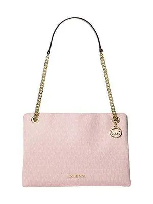 Michael Kors Medium Signature Logo Messenger Bag - Pink