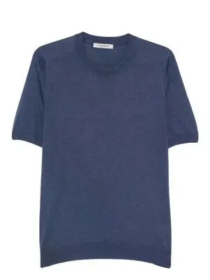 FILERIA Crew-neck Short-sleeve T-shirt - Blue