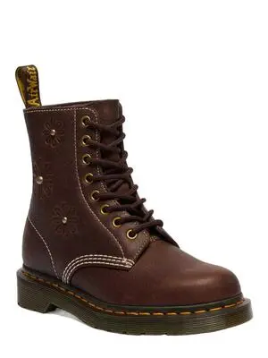 DR. MARTENS 1460 Pascal Flower Leather Boots