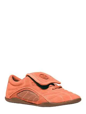 Michael Kors Kyler Suede And Mesh Trainer - Orange