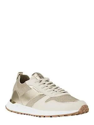 Michael Kors Jesse Metallic Stretch Knit Trainer - Gold