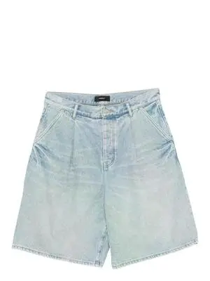 PURPLE BRAND Pleated Denim Shorts - Blue