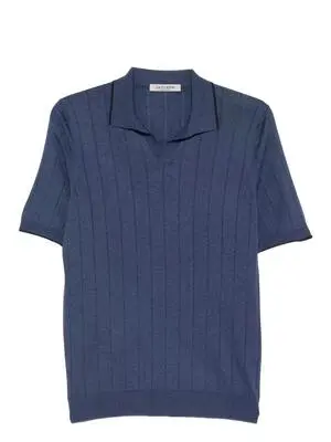 FILERIA Vertical-stripe Short-sleeve T-shirt - Blue