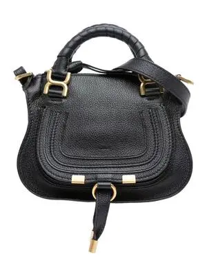 CHLOÉ 2023 Mini Grained Calfskin Marcie Satchel