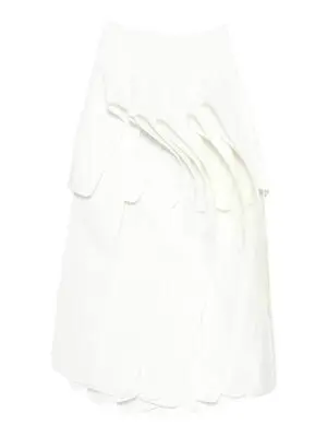 Maticevski Tiered Panel Midi Skirt - White