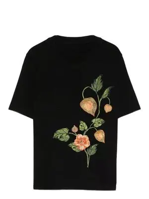 Agua Bendita Sama Uchuva Embroidered T-shirt - Black