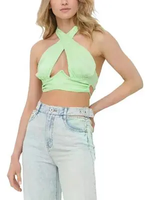 For Love & Lemons Crisscross Crop Top - Green