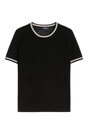 Max Mara Linen T-shirt Sweater - Black