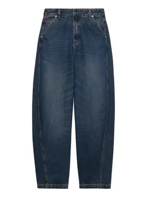 Max & Co. Re-edit High-rise Barrel-leg Jeans - Blue