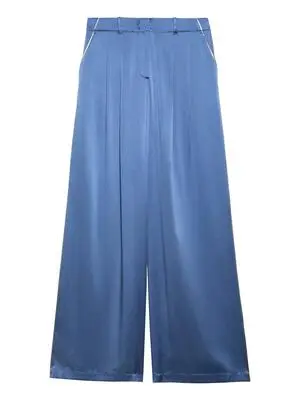 Max & Co. Stretch-silk Wide Leg Trousers - Blue