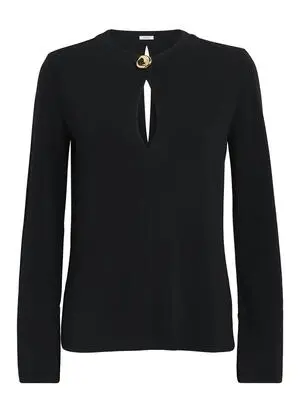 JOSEPH Fabiola Jersey Blouse - Black