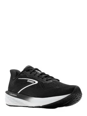 Brooks Launch Running Sneakers - Black/grey/white