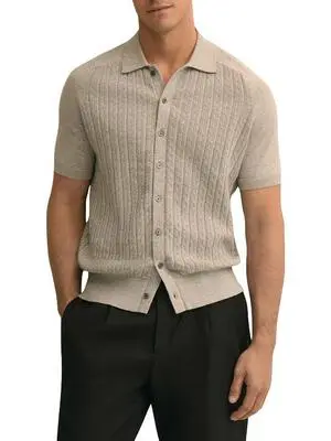 Brooks Brothers Mini Cable Cotton Short-sleeve Cardigan - Bros Bc15