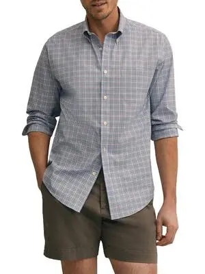Brooks Brothers Friday Regular Fit Plaid Cotton Poplin Button-down Shirt - Bluepumicechk