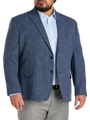 Michael Kors Big & Tall Mini Houndstooth Sport Coat - Navy
