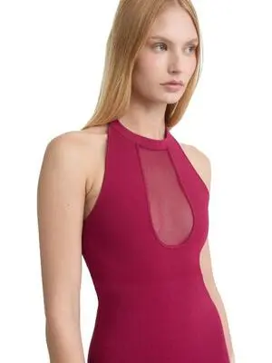 DODIEE Charlene Halterneck Dress - Merlot