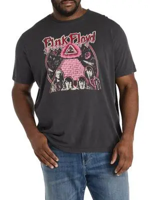 Lucky Brand Big & Tall Pink Floyd Graphic Tee - Jet Black