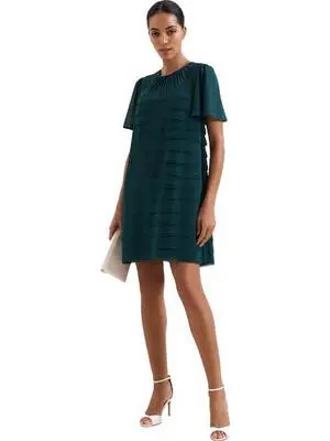 PHASE EIGHT Fallon Layered Mini Dress - Teal