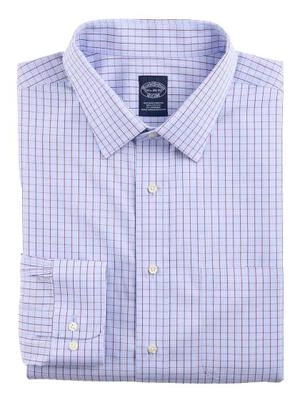 Brooks Brothers Big & Tall Non-iron Glen Plaid Dress Shirt V2 Blue