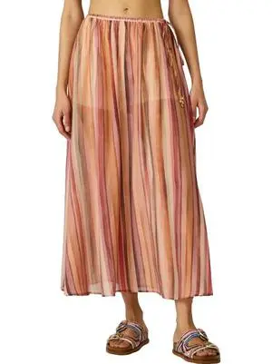 Steve Madden Shilloh Stripe Midi Skirt - Stripe Multi