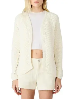 Steve Madden Opal Open Front Cardigan - Natural