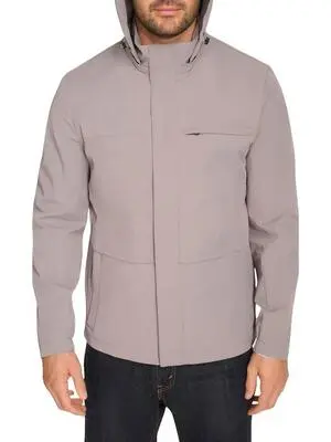 Cole Haan Hooded Windbreaker Jacket - Grey