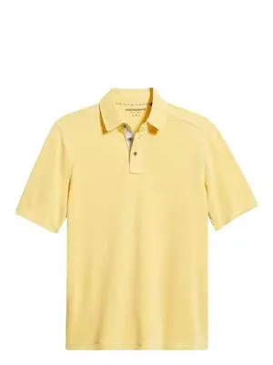 Johnston & Murphy Vintage Slub Polo - Yellow