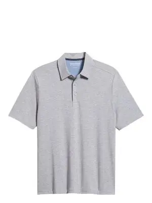 Johnston & Murphy Xc Apex Heathered Performance Polo - Gray Heather