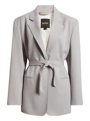 Hugo Boss Jalara Tie Waist Blazer - Open Purple
