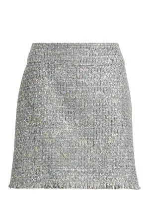 Hugo Boss Vatoni Tweed Miniskirt - Grey Multi
