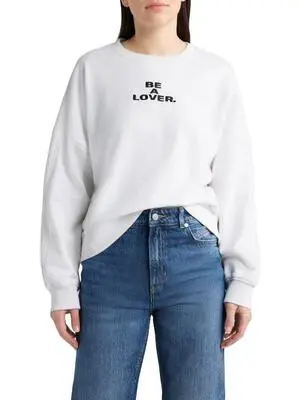 Hugo Boss Stretch Cotton Graphic Sweatshirt - White
