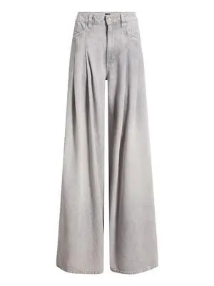 Hugo Boss Wide Leg Jeans - Light/pastel Grey
