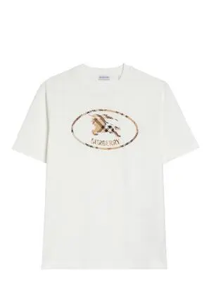 Burberry Seth Ekd Stamp T-shirt - Chalk