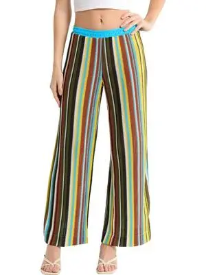 Staud Ali Open Stitch Stripe Pants - Skate Stripe