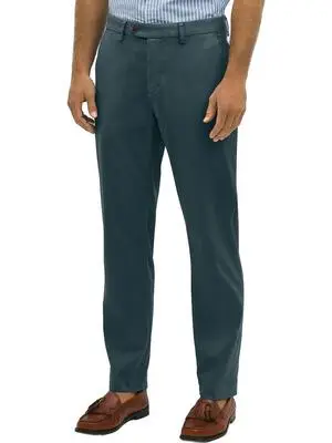 Brooks Brothers The Friday Regular Flat Front Straight Leg Cotton Chinos - Indian Teal