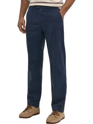 Brooks Brothers The Friday Regular Flat Front Straight Leg Cotton Chinos - Mood Indigo