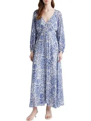 Parker Empire Waist Maxi Dress - Opulent Blue