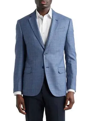 EMPORIO ARMANI Slub Mélange Wool & Silk Blend Sport Coat