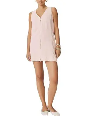 SPLENDID Lounge Zip Front Mini Dress