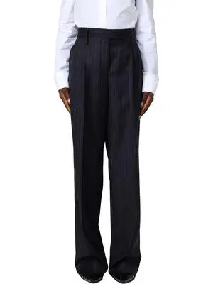FERRAGAMO Pinstripe Wide Leg Pants - Grey