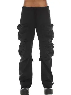 CULT OF INDIVIDUALITY Baggy Cargo Pants - Black Nylon