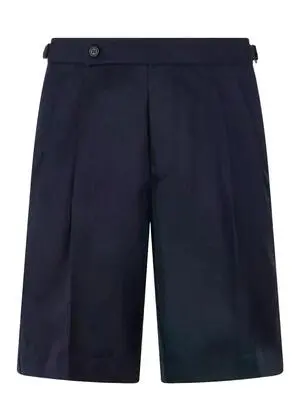 SLOWEAR Button Pleated Shorts - Blue