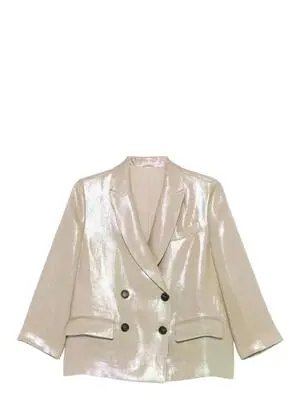 Brunello Cucinelli Button Double-breasted Jacket - Neutrals