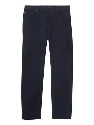 Burberry Cotton Moleskin Trousers - Blue