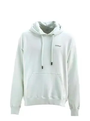 Off-White Logo-detail Hoodie - Blue