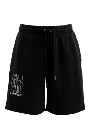 Off-White Logo-print Drawstring Shorts - Black